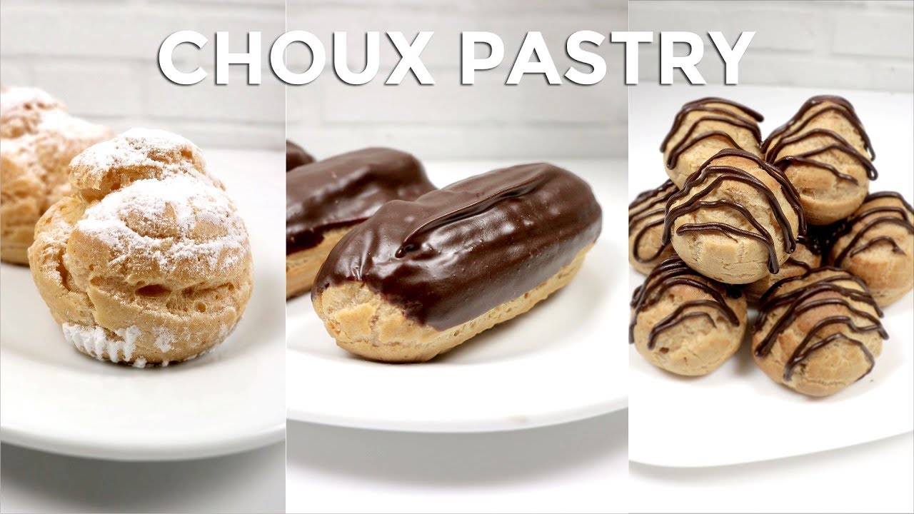 KUE SUS (CHOUX PASTRY/CREAM PUFF, PROFITEROLES, ECLAIR) ISI PASTRY CREAM - YouTube