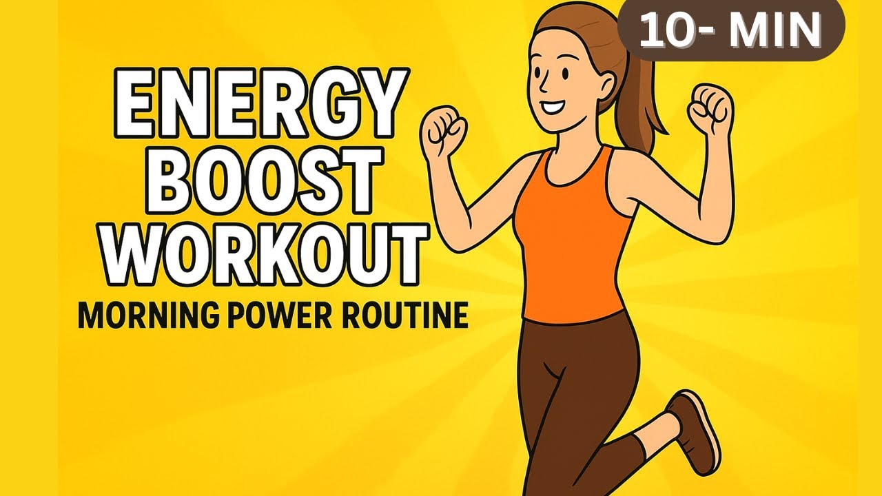 10-Minute Energy Boost Workout | Morning Power Routine | No Equipment Animation - YouTube
