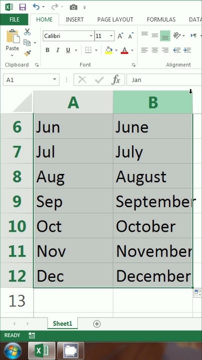 Ms Excel Months typing tips and tricks | Lunar Computer College - YouTube
