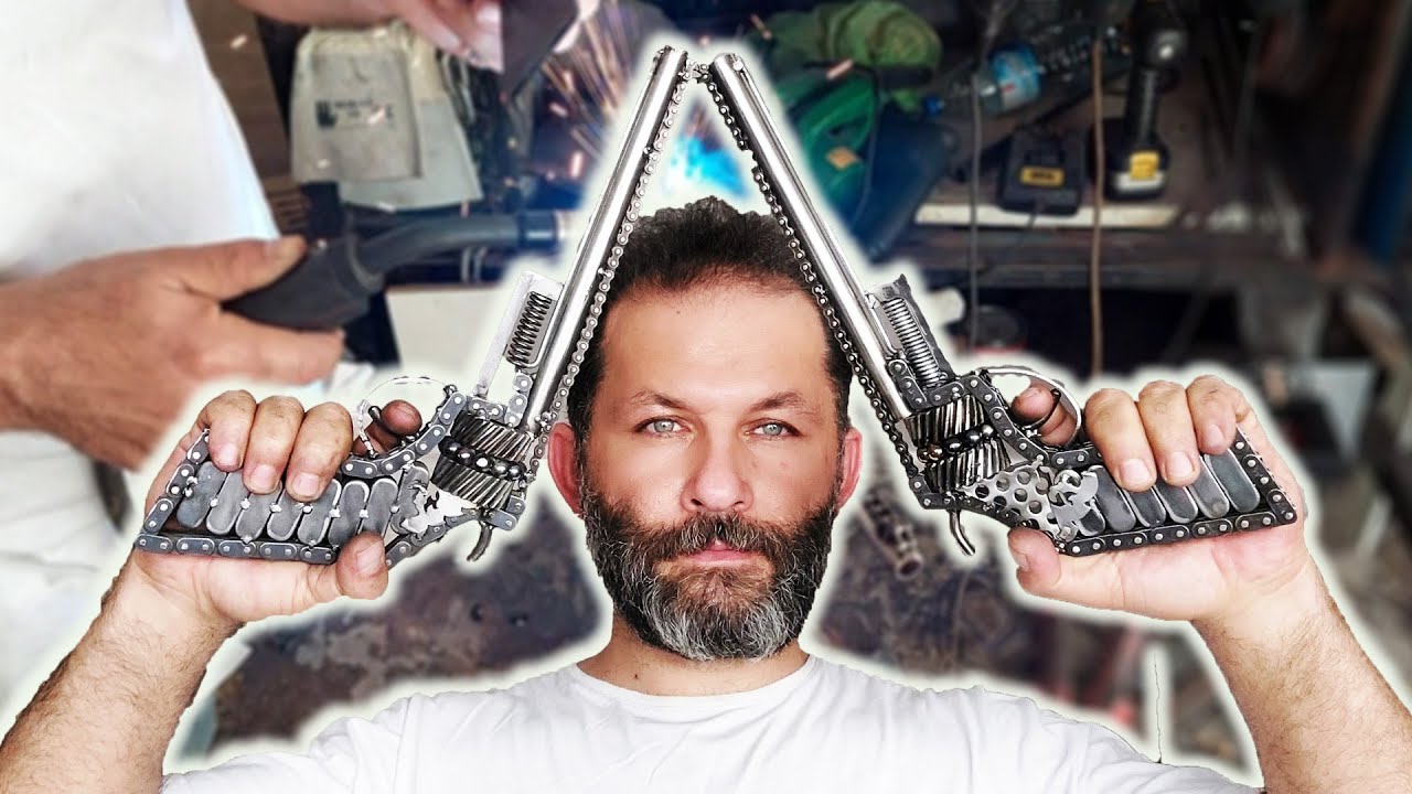 Awesome Welding Art - I Made a SCRAP METAL Revolver Gun! - YouTube
