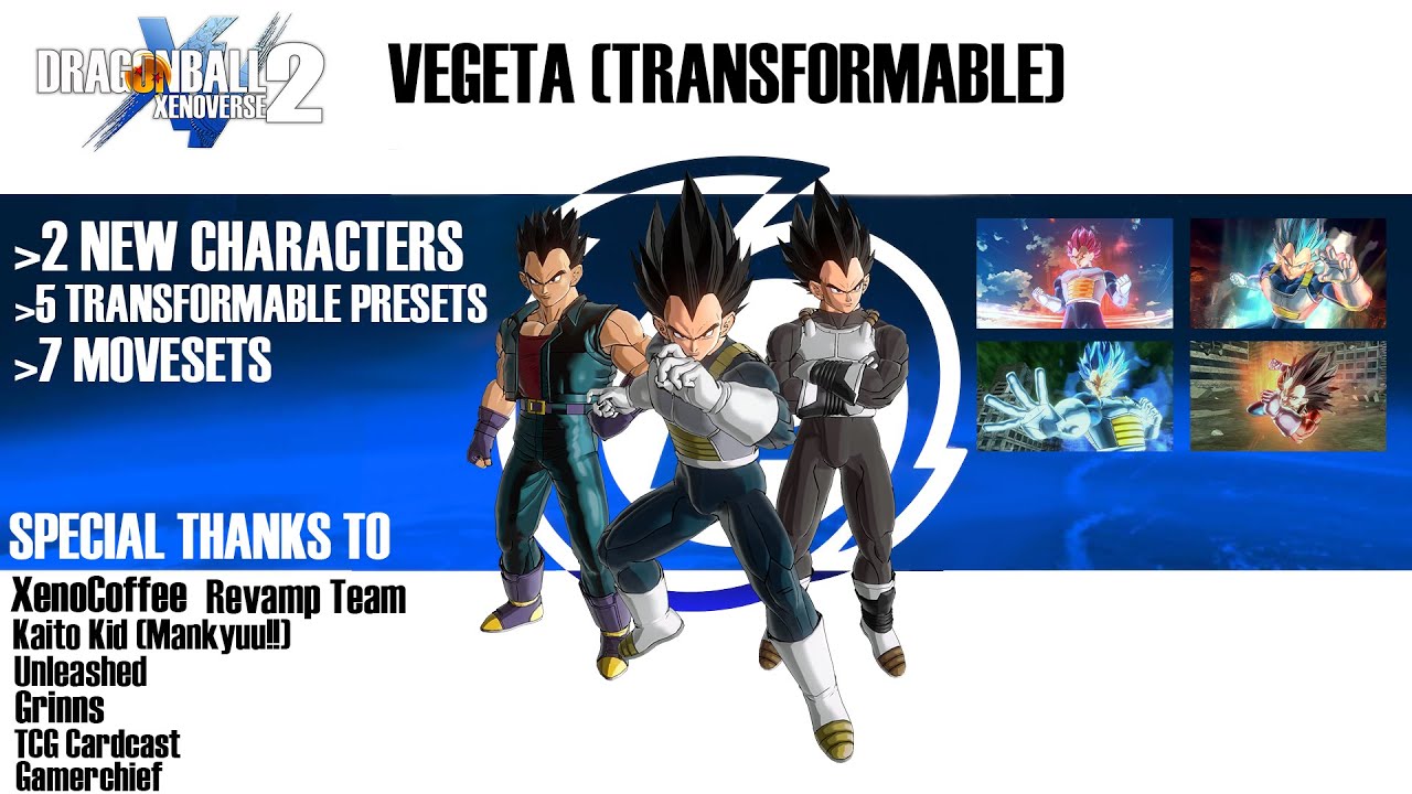 Vegeta All EPIC Transformations | Dragon Ball Xenoverse 2 Mods - YouTube