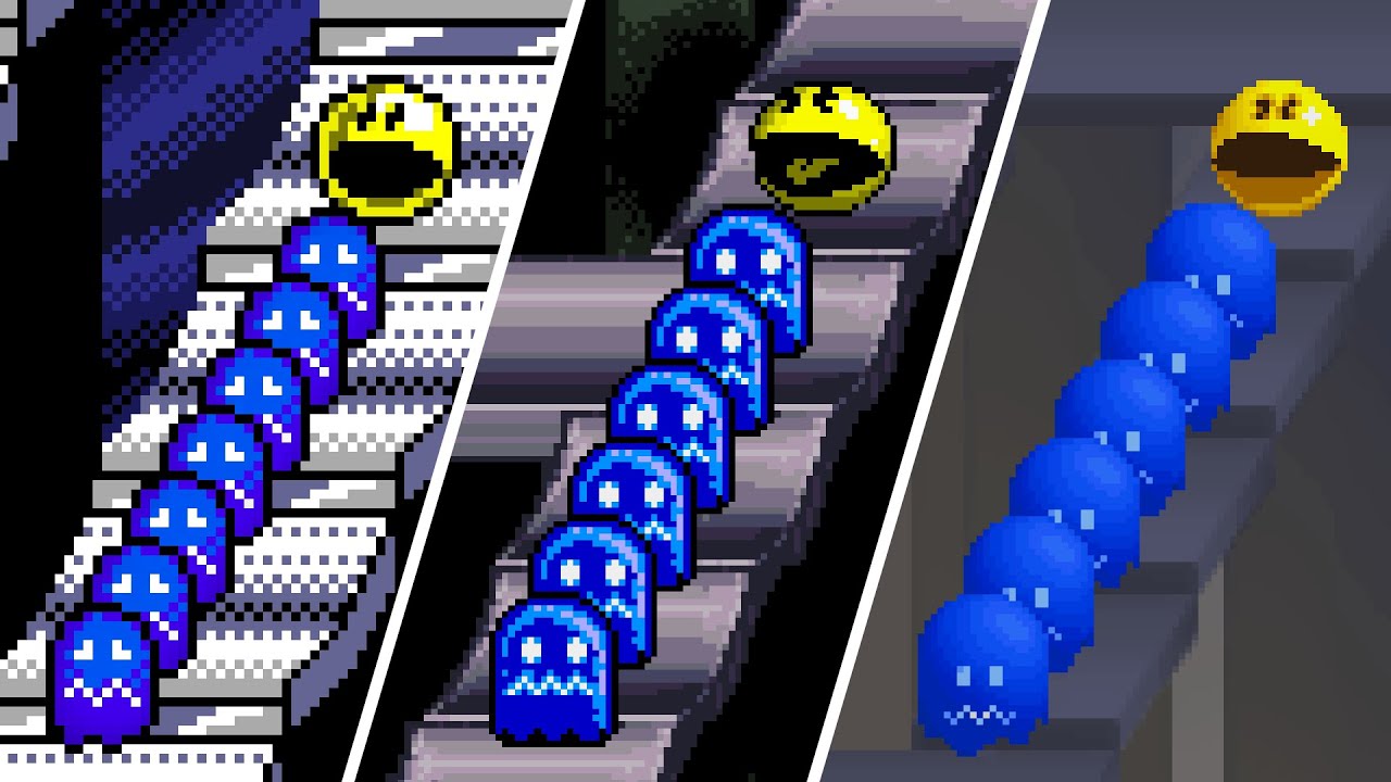 Ghost Massacre in Every Pac-Mania Version - YouTube