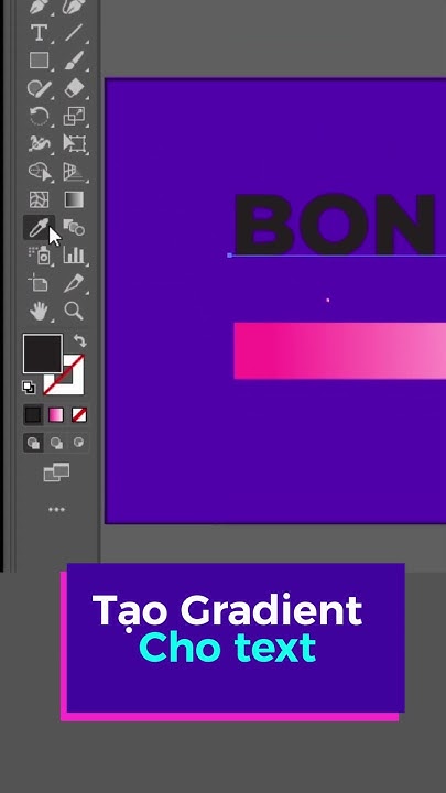 Gradient text - tutorial illustrator bonart | BonART #shorts - YouTube