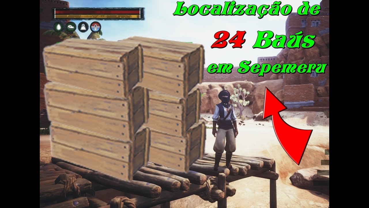 CONAN EXILES- CIDADE DE SEPERMERU ONDE ACHAR MUITOS BAÚS - YouTube