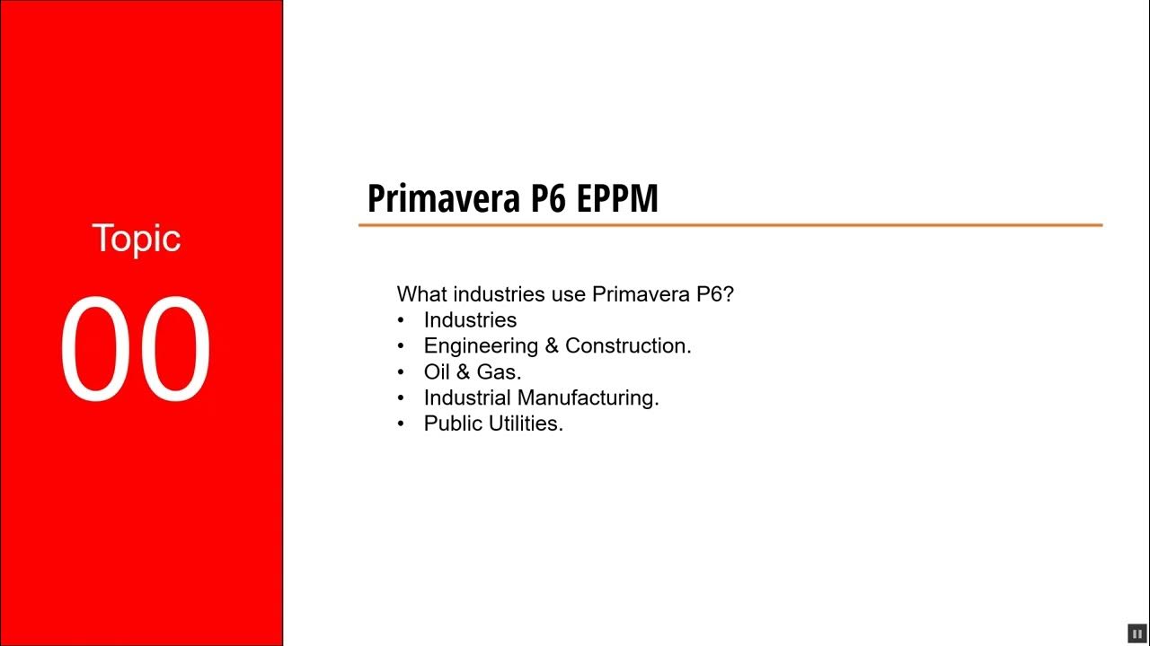 Part 1: Primavera P6 EPPM Introduction - YouTube