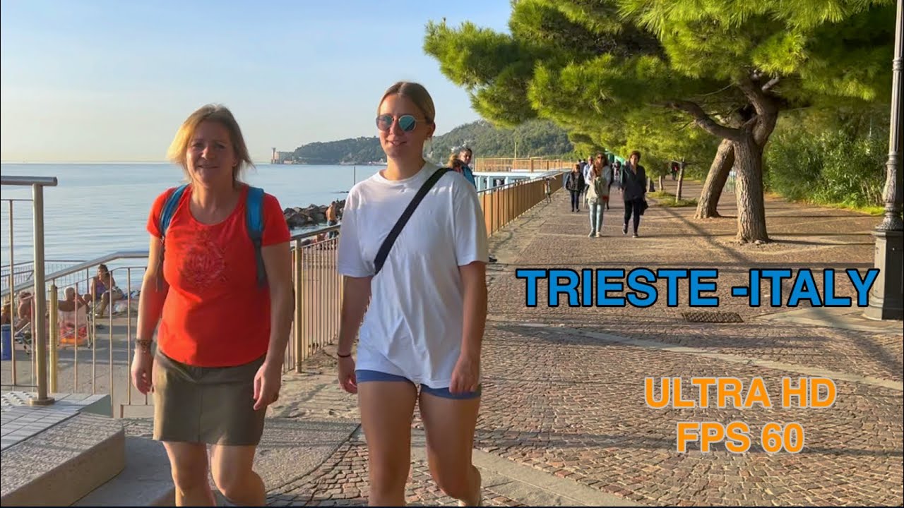 Trieste beach tour, Italy #spiaggia, 29 October 2022 (4K) - YouTube