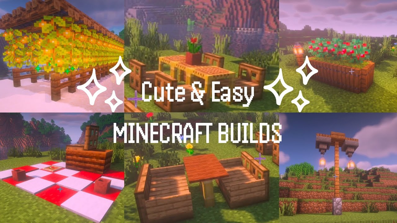 Minecraft: Cute & Easy Builds - YouTube