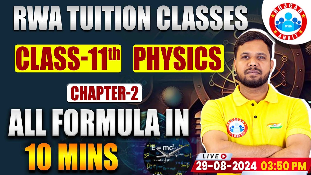 Class 11 Physics Chapter 2 | 11th Physics All Formulas In 10 Minutes By ...