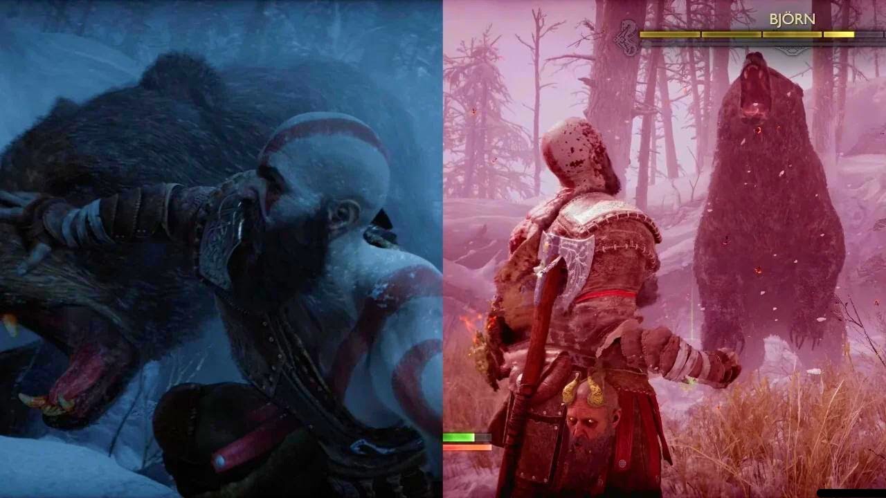 Atreus Transformed as a Bear - God of War Ragnarok - Kratos Vs Bear Bos ...