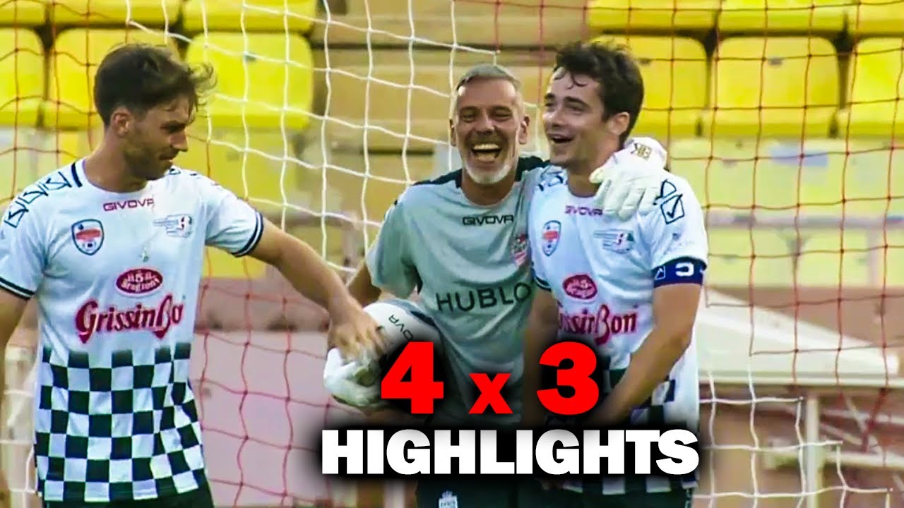 Charles Leclerc Plays in All Stars F1 Drivers Charity Football Match ...