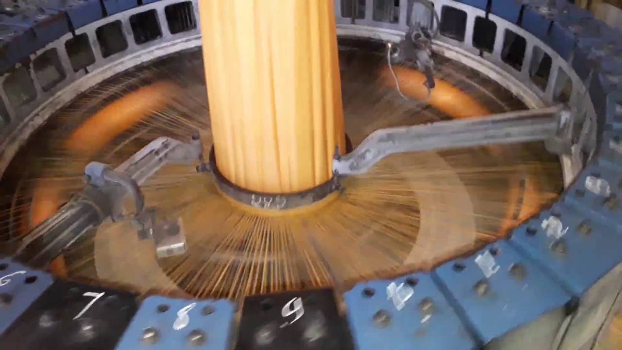 Bag- weaving machine working - YouTube