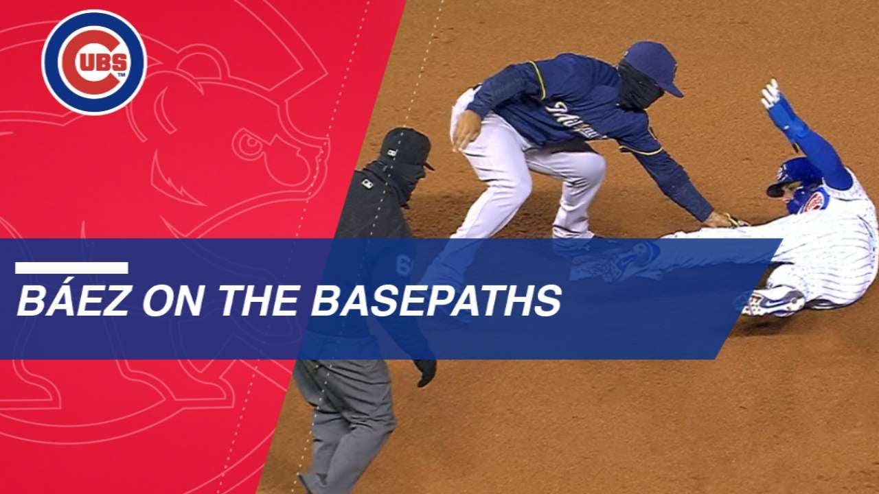 Javy Baez avoids tags, shows smooth moves on bases - YouTube