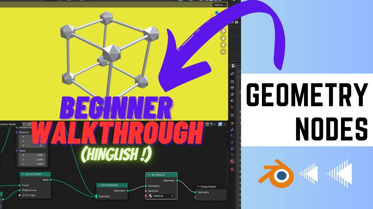 Getting started with Geometry nodes in Blender [Hinglish] - YouTube