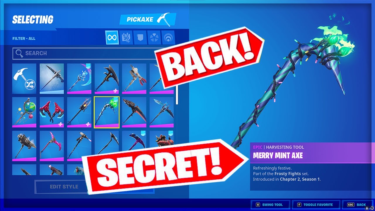 AMAZON LEAKED HD IMAGES MINTY PICKAXE COULD BE RETURNING TO FORTNITE ...