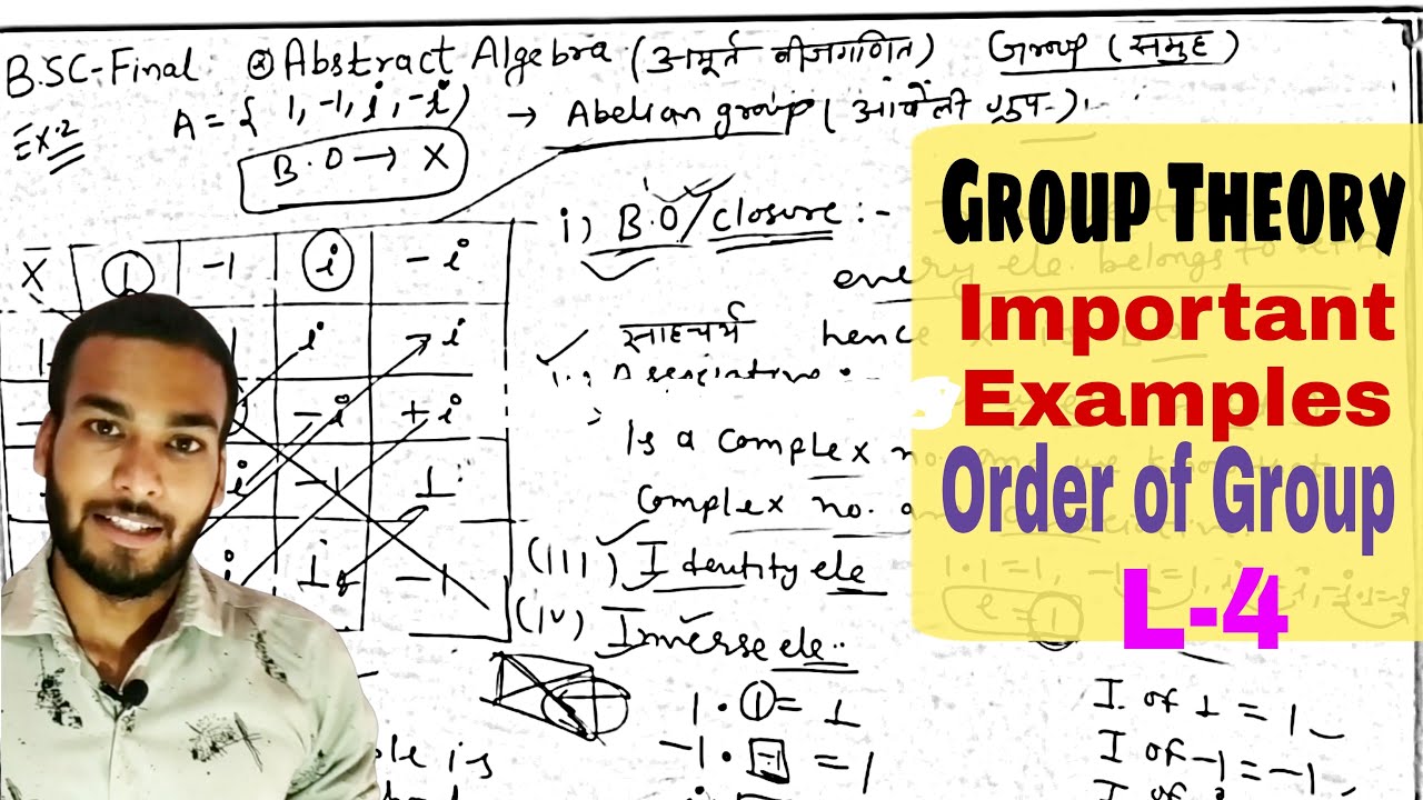 Group Theory || Examples of Group & Abelian Group || Order of Group ...