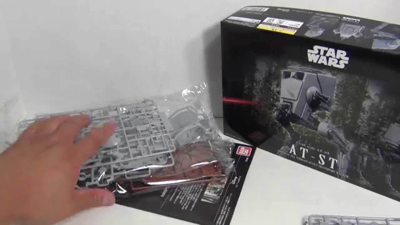 Unbox: AT-ST Star Wars 1/48 scale model kit by Bandai - YouTube