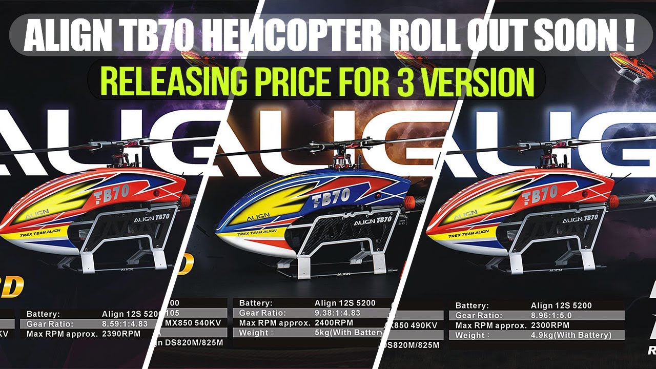 Align TB70 Helicopter Available For Pre-order Now ! - YouTube