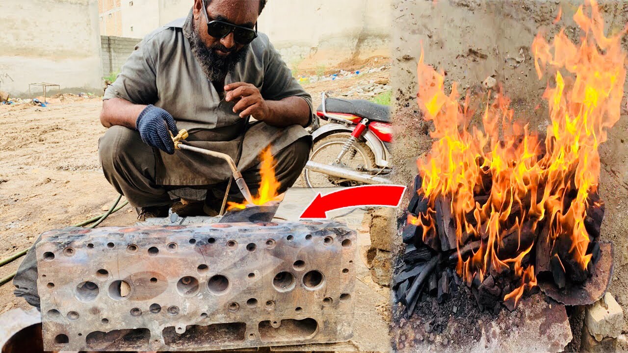 How to do Alteration of dead cylinder Head of Bulldozer machine | How ...