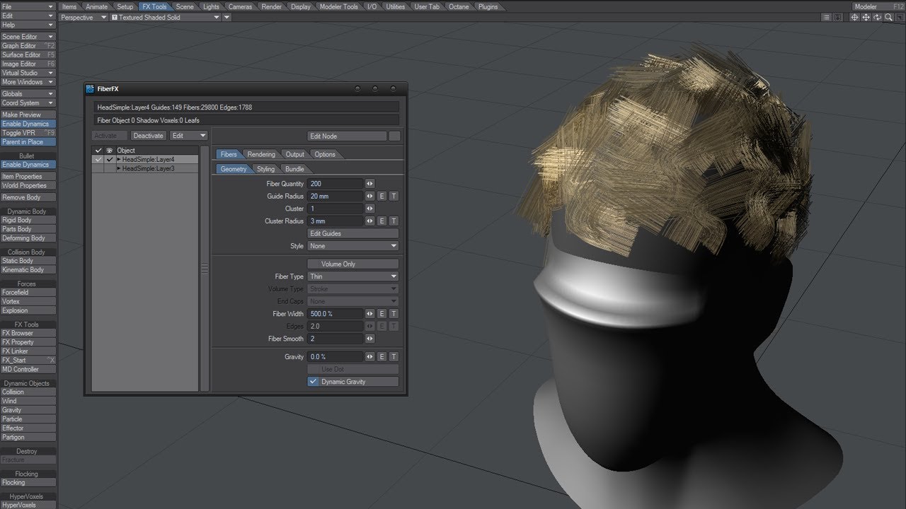 LightWave Hair - FiberFX Morph - YouTube