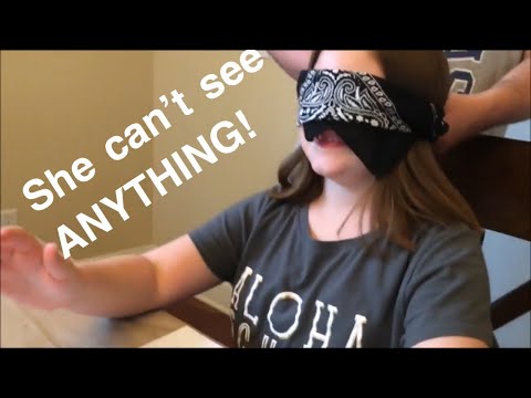 Playing The Blindfolded Drawing Spectacular Game - Kids Game - YouTube