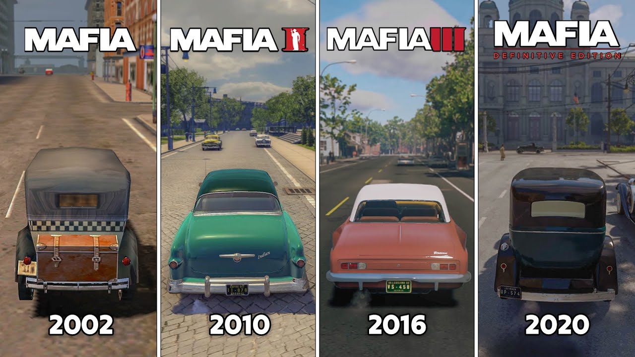 MAFIA vs MAFIA 2 vs MAFIA 3 vs MAFIA Definitive Edition - Physics and Details Comparison - YouTube