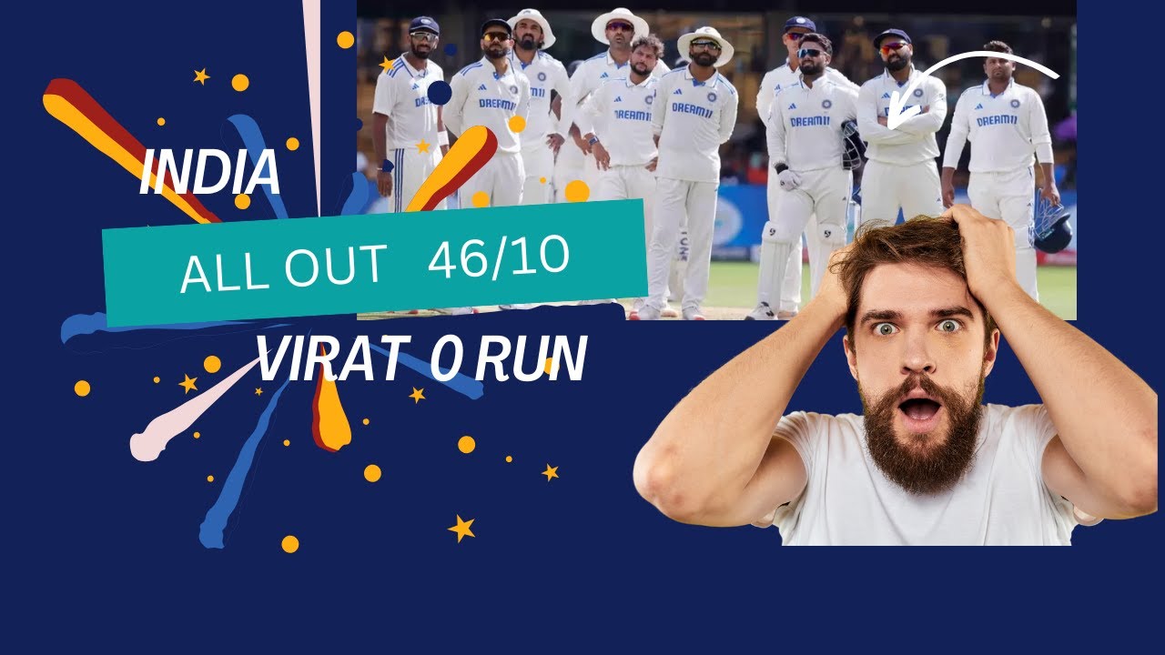 team india all out | 46 run |cricket|video|ind vs nz match#cricket # ...