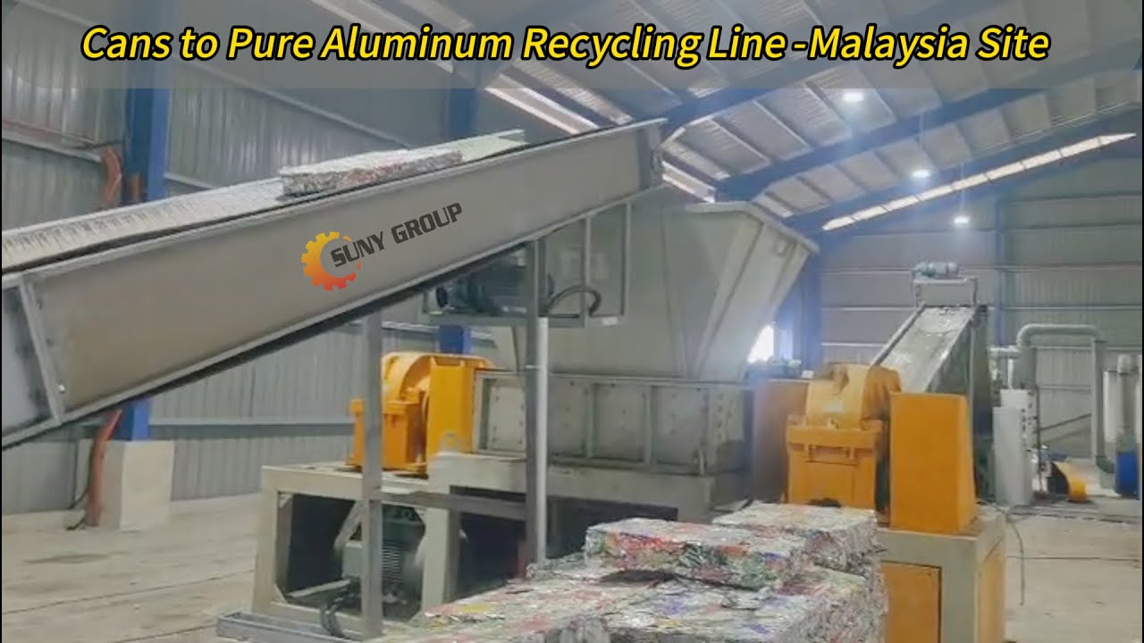 Scrap Can Block Shredding, Crushing & Carbonization De-Coating Plant in ...