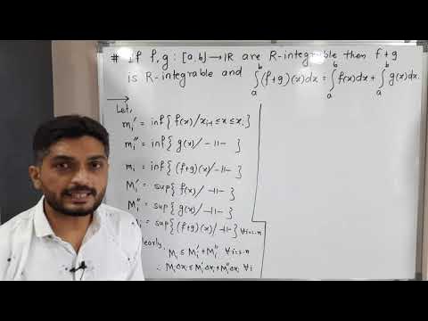 Riemann Integration | Lecture 28 | Sum of Two Riemann Integrable Functions is Riemann Integrable ...