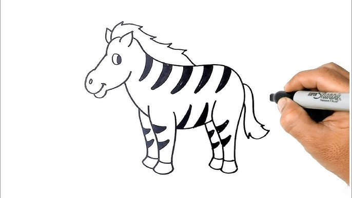 How To Draw A Cute Zebra Step By Step
