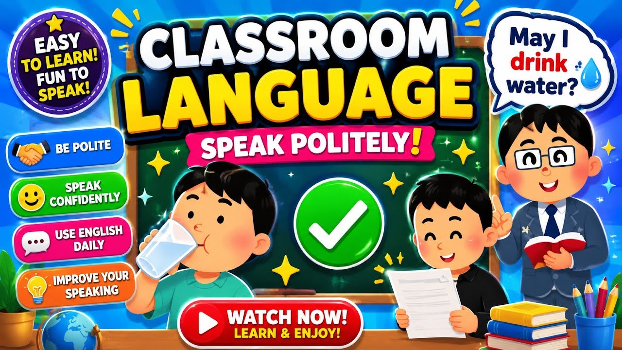 Classroom Language|Vocabulary For Kids|Educational Channel|ESL - YouTube