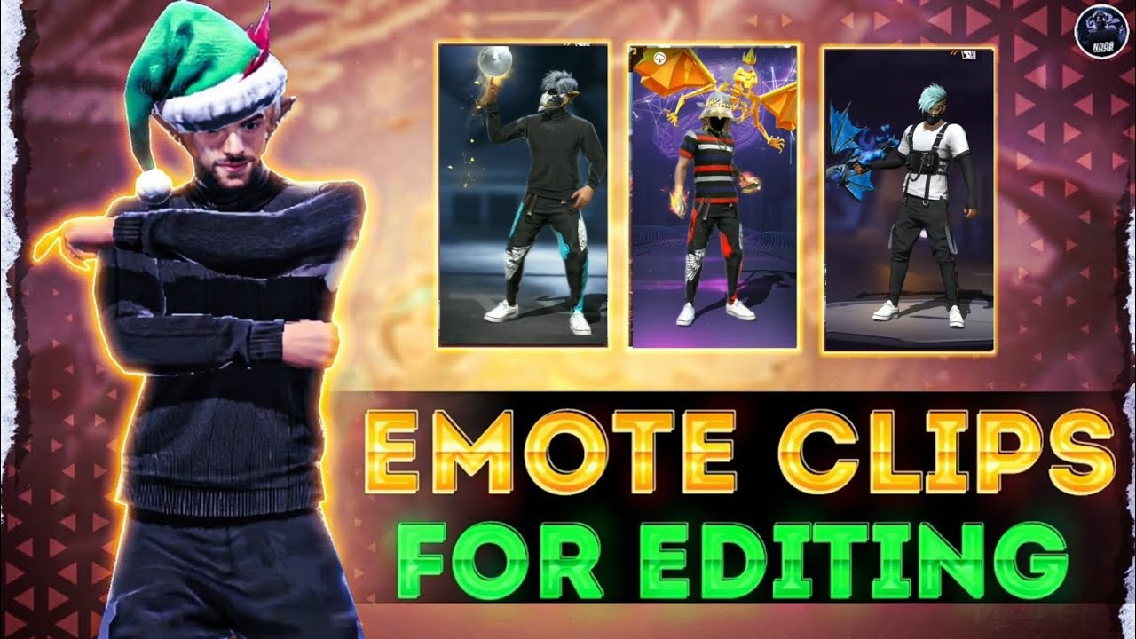TOP 5 EMOTE CLIPS FOR EDITING 🤯 || EMOTE CLIP PACK - FREE FIRE ( NO ...