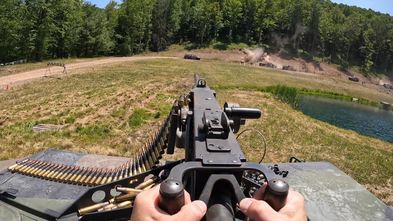 What it's like climbing into a Humvee to shoot the "Ma Deuce". - YouTube