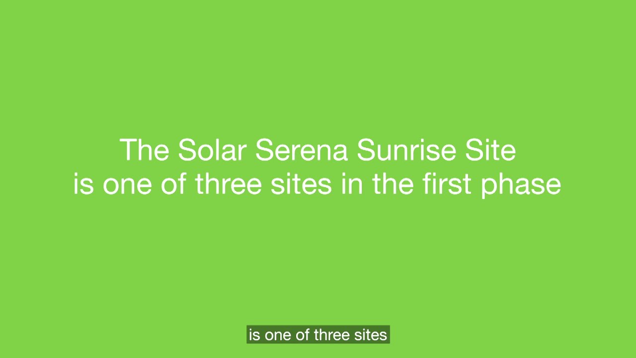 Solar Serena Sunrise Update - YouTube