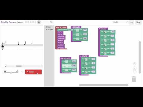 Blockly Games - Music - Level 6 - YouTube