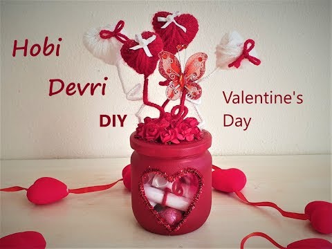 Valentine's Day Diy,Sevgiliye Hediye Yapılışı,Kavanozdan Sevgililer Günü Hediyesi Yapılışı