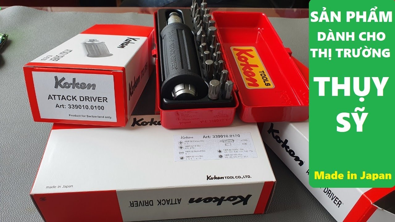 Đặc biệt: Bộ vít đóng dành cho thị trường Châu Âu. Koken 12.7mm plug-in ...