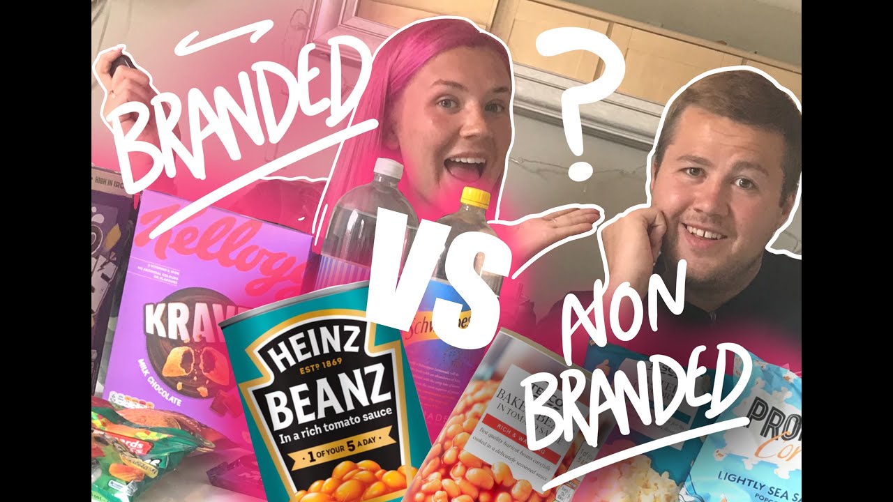 FOOD CHALLENGE!! BRANDED VS NON BRANDED - YouTube