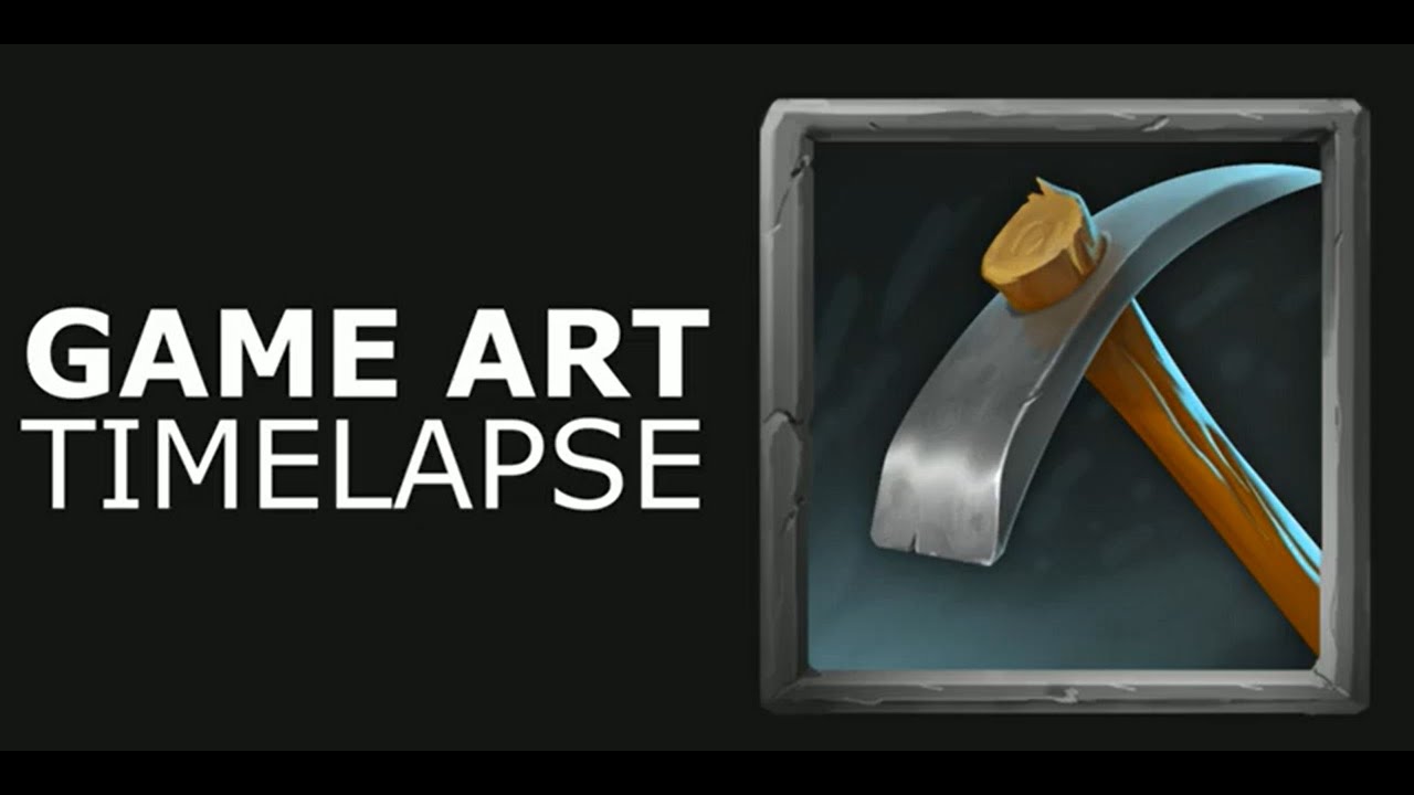 Game Art Timelapse ( Pickaxe 2d game icon) - YouTube