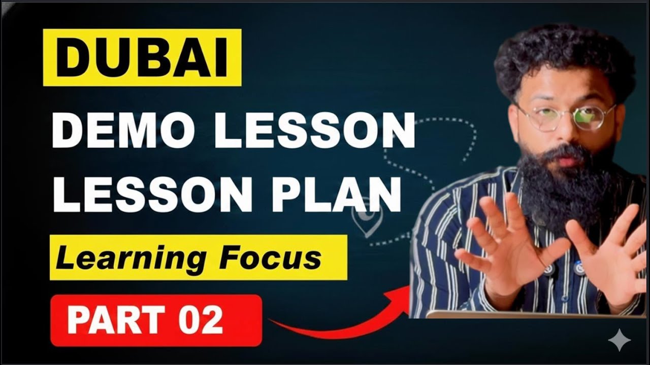 Dubai Demo Lesson Plan Format 🔥(What to Write + What to Avoid) - YouTube