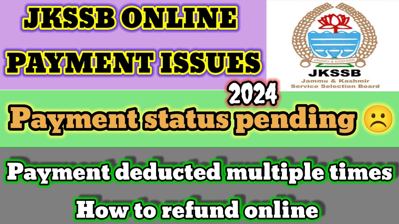 JKSSB Supervisor Online Form Payment: Troubleshooting All Issues & Solutions #refund #jk - YouTube