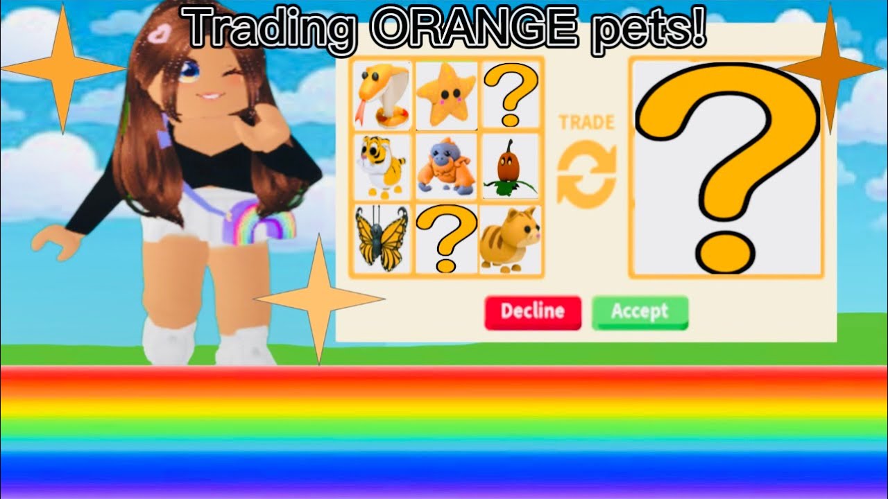 Trading ORANGE PETS in Adopt Me! - YouTube