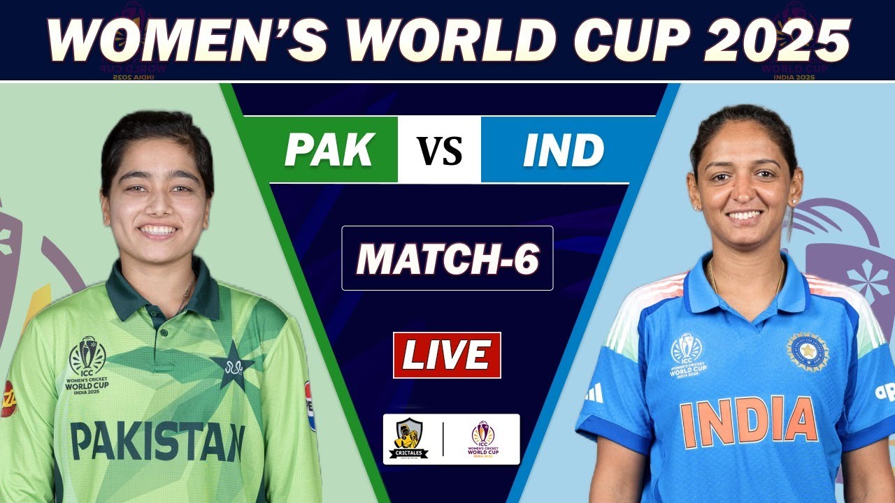 PAKISTAN W vs INDIA W MATCH 6 LIVE | PAK W vs IND W LIVE COMMENTARY ...