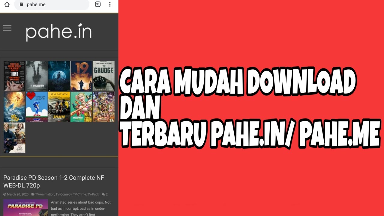 CARA DOWNLOAD MUDAH DAN TERBARU DI PAHE.ME - YouTube