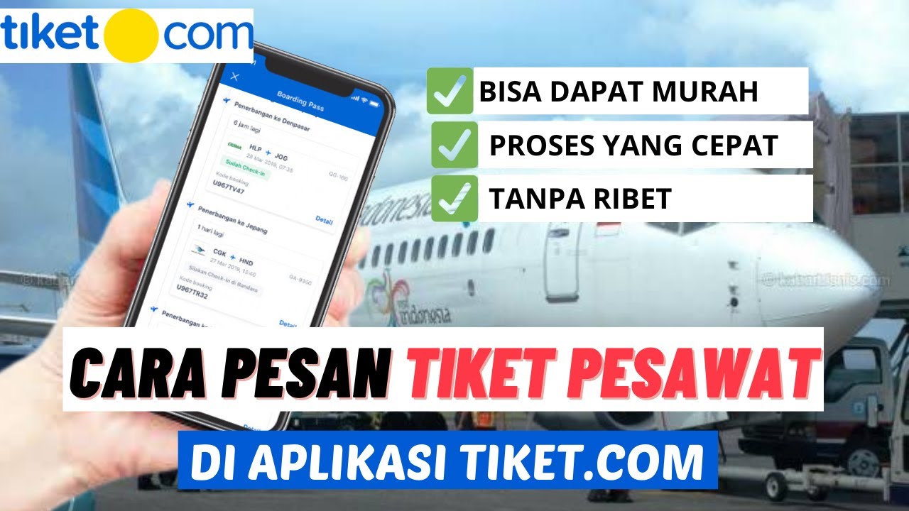 Cara Pesan atau Beli Tiket Pesawat yang Murah di Tiket.Com - YouTube