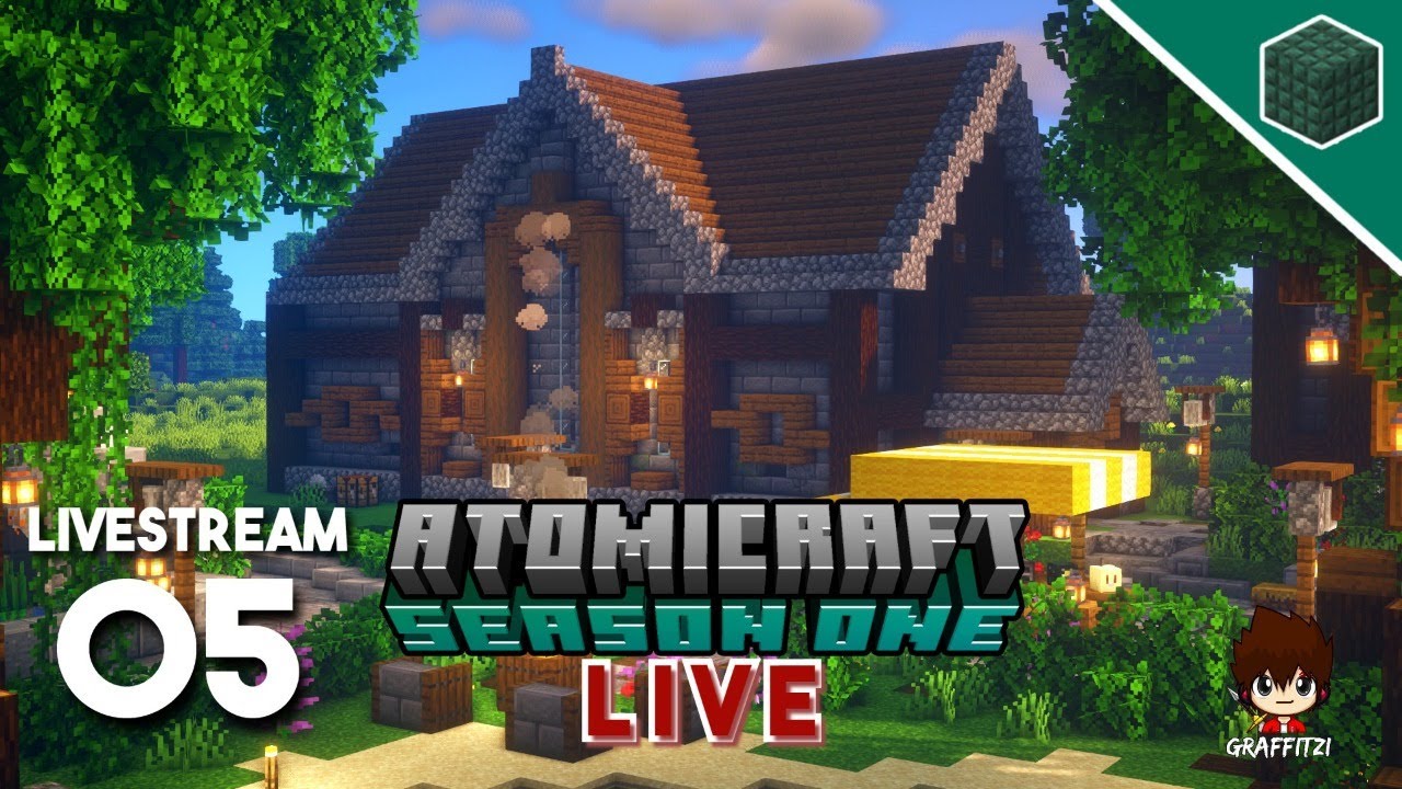 Working on the Village Area (again), Live! | Atomicraft Season 1 | Livestream 5. - YouTube