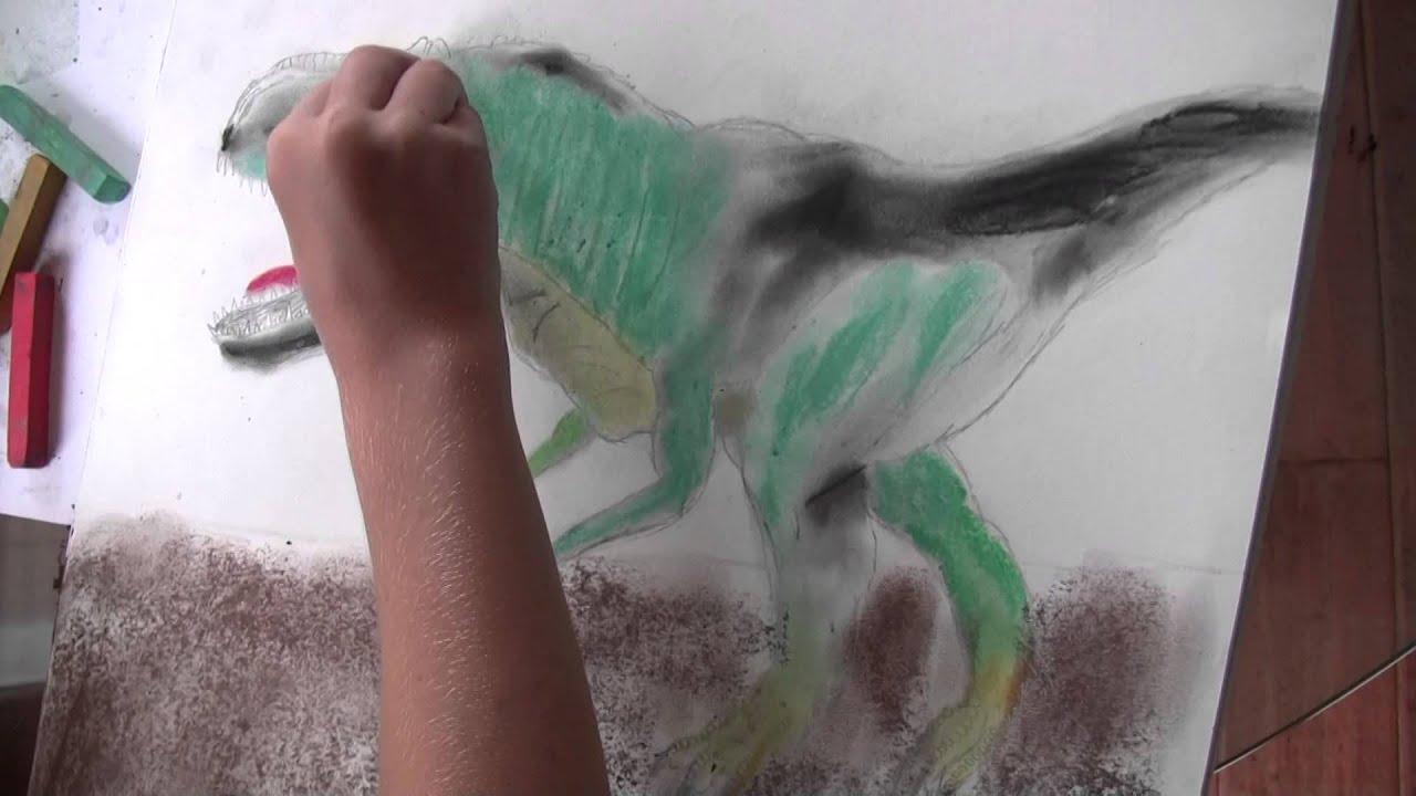 How to draw a T-Rex in 3D Part 2 - YouTube