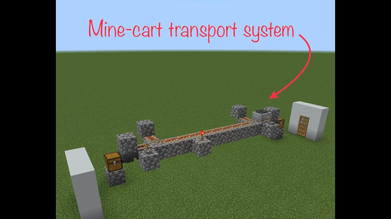 How to make a mine-cart transport system - YouTube