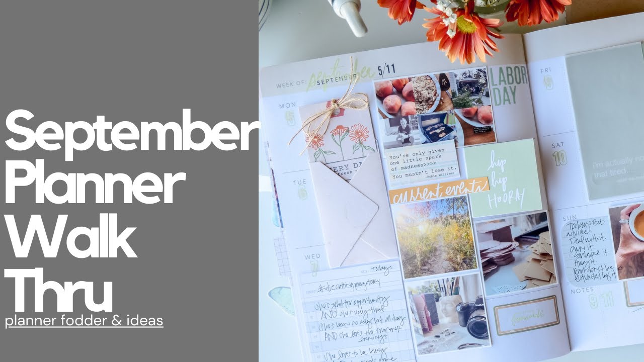 September Planner Pages Walk Through - YouTube