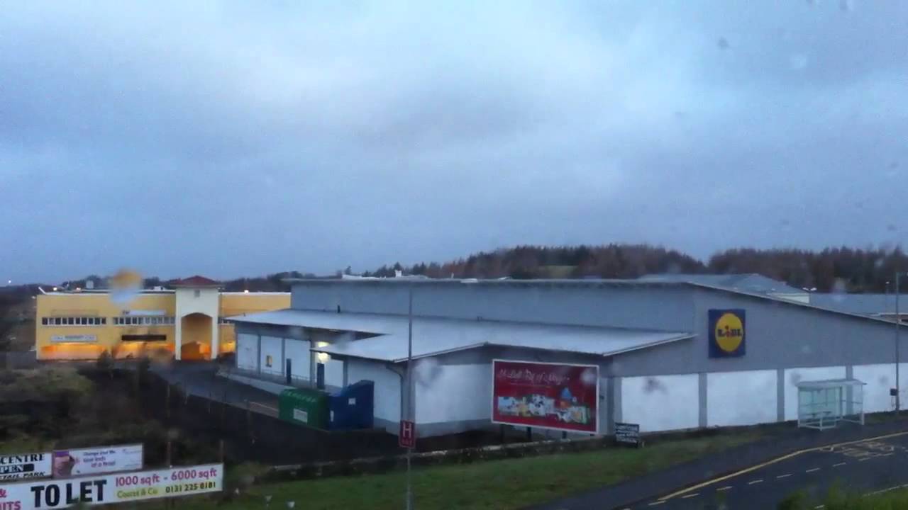 Storms and Windy Weather- East Kilbride Lidl roof comes off! - YouTube