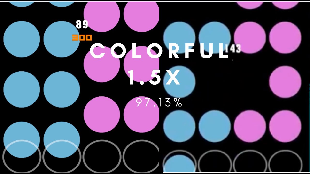 (osu!mania) Colourful 1.5x (1.0+DT) 97.13% my best chordjack score ...